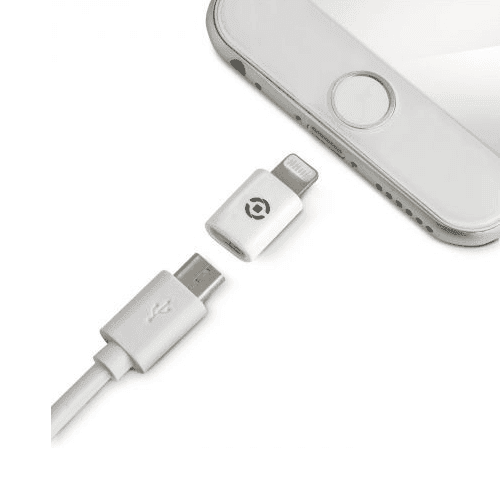 Adaptador USB Micro B a Lightning Blanco