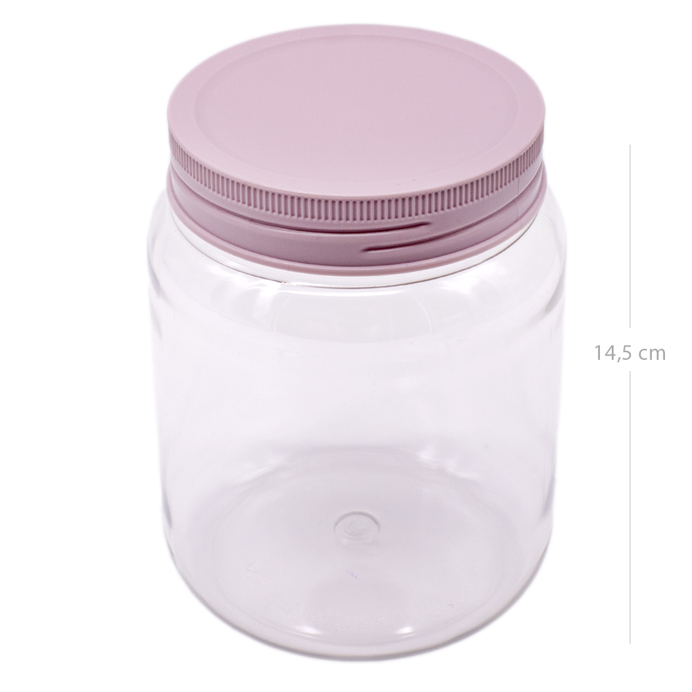Bote Recipiente de Cocina para Alimentos Sellados con Tapa 1 Litro Rosa ...