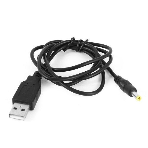 Cable alimentacion USB 2.0 a 4.0 mm x 1.7 mm DC 0.8 M Negro