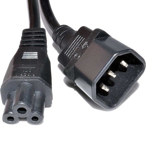 Cable de alimentacion C14 macho a C5 hembra 0.50 M Negro