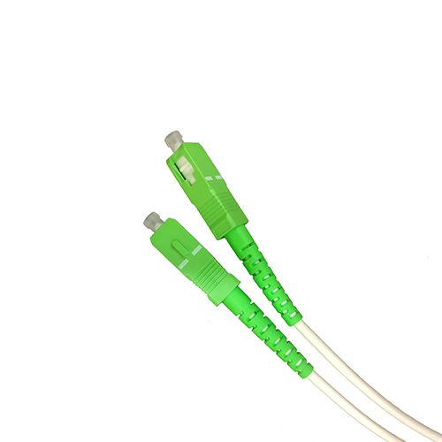 Cable fibra optica SC-APC monomodo simplex 9-125 10 M Blanco