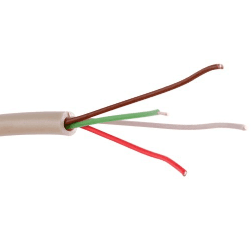 Cable telefonico redondo 4 hilos 250 M Beige