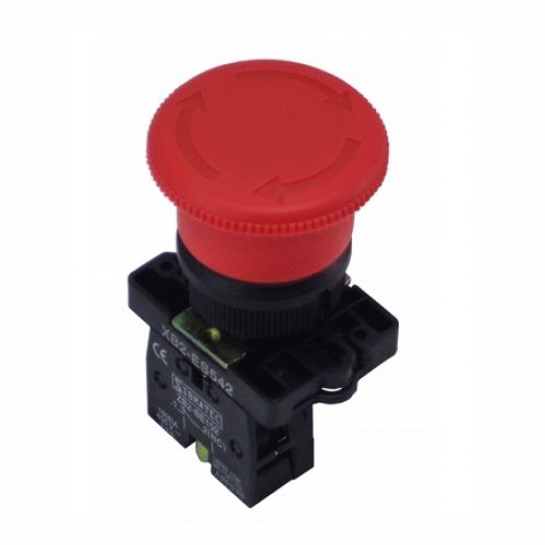 Pulsador de parada de emergencia 40 mm 660V NC Rojo 10 A