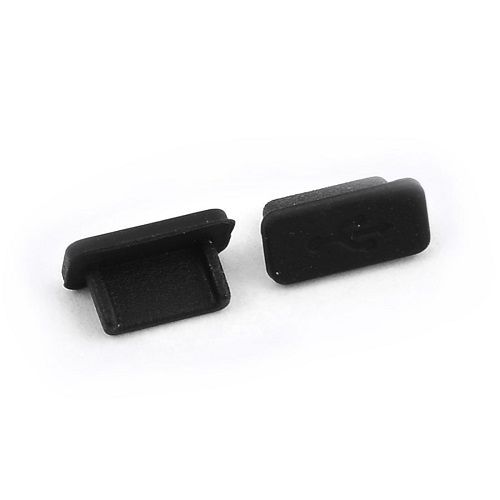 Tapon anti-polvo para puerto USB Tipo C (10ud/bolsa) Negro