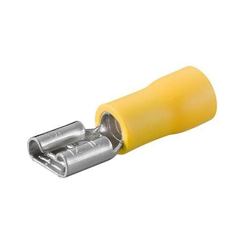 Terminal Faston Hembra (6.4mm) 100 Pack Amarillo